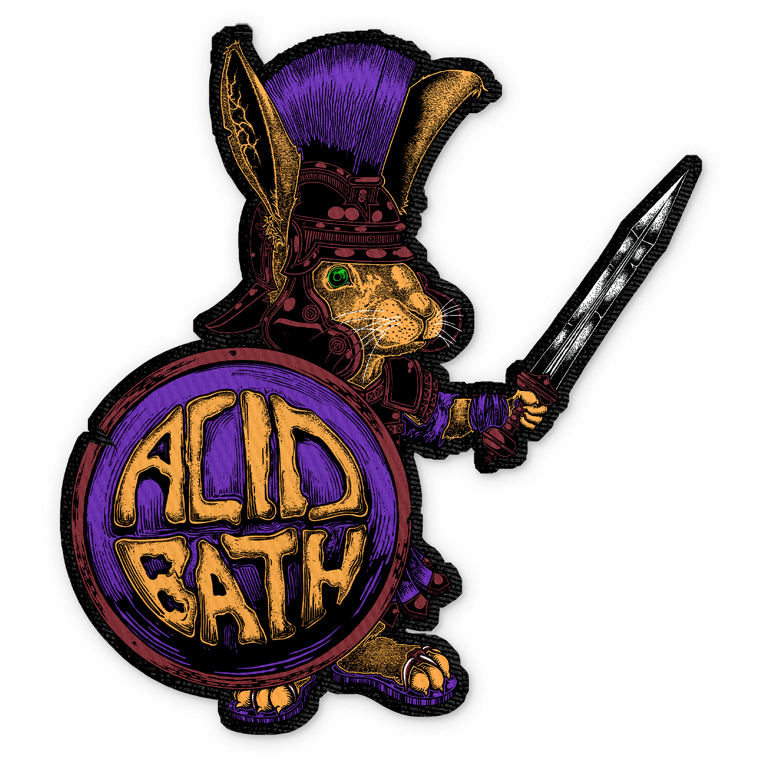 Roman Rabbit Sticker – Acid Bath